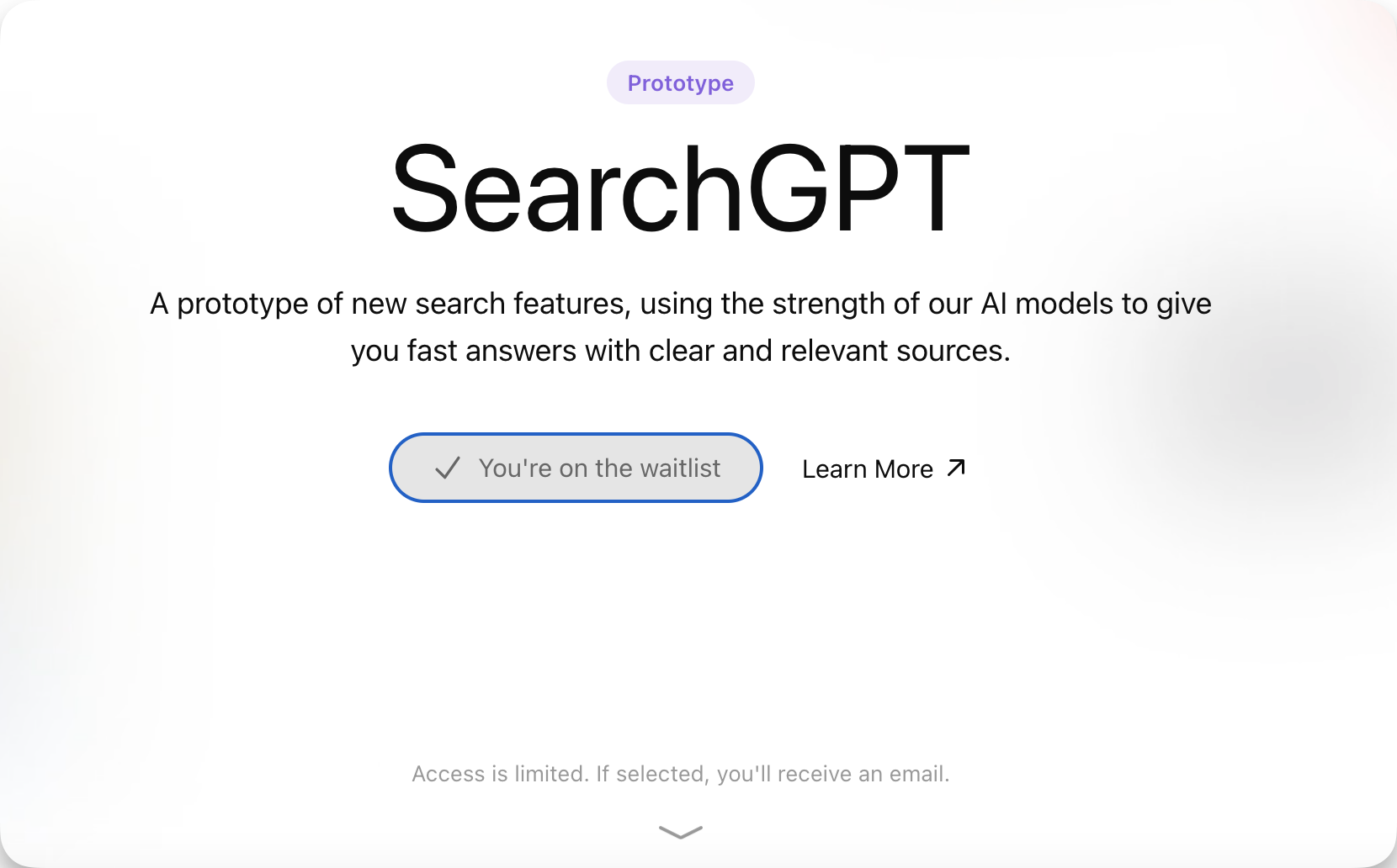OpenAI 预发布全新的 AI 搜索引擎 SearchGPT，快来申请排队吧！