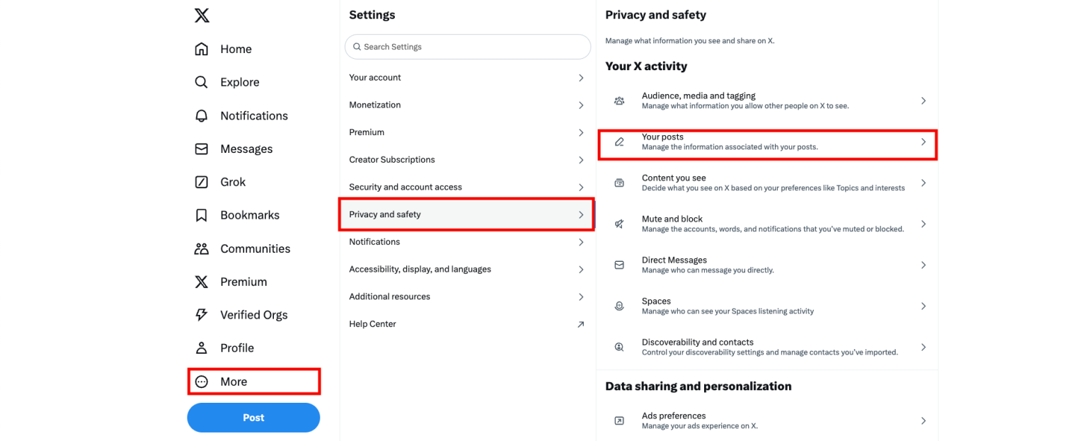 如何在 X (Twitter) 上解除“潜在敏感内容”的屏蔽
