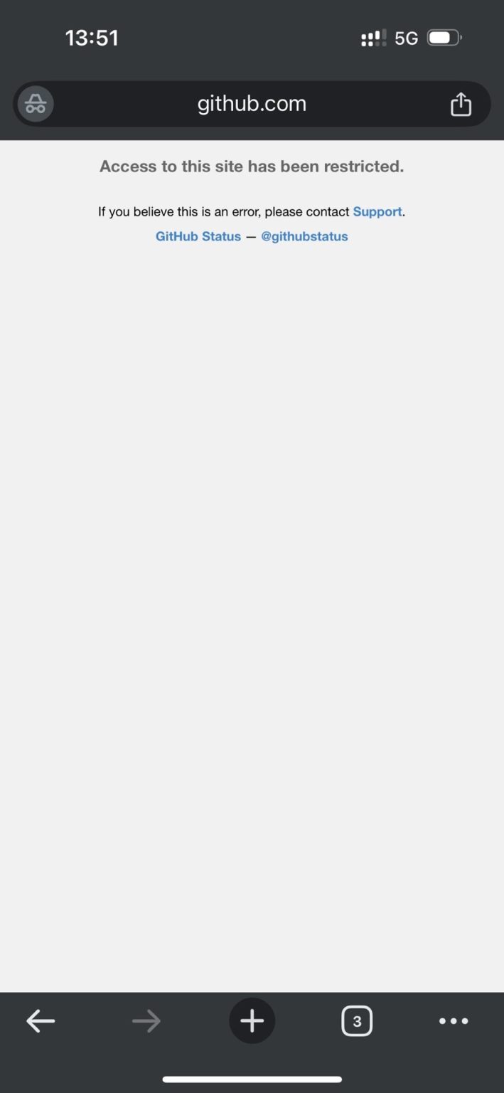 实测Github主动屏蔽中国地区IP，放弃中国市场